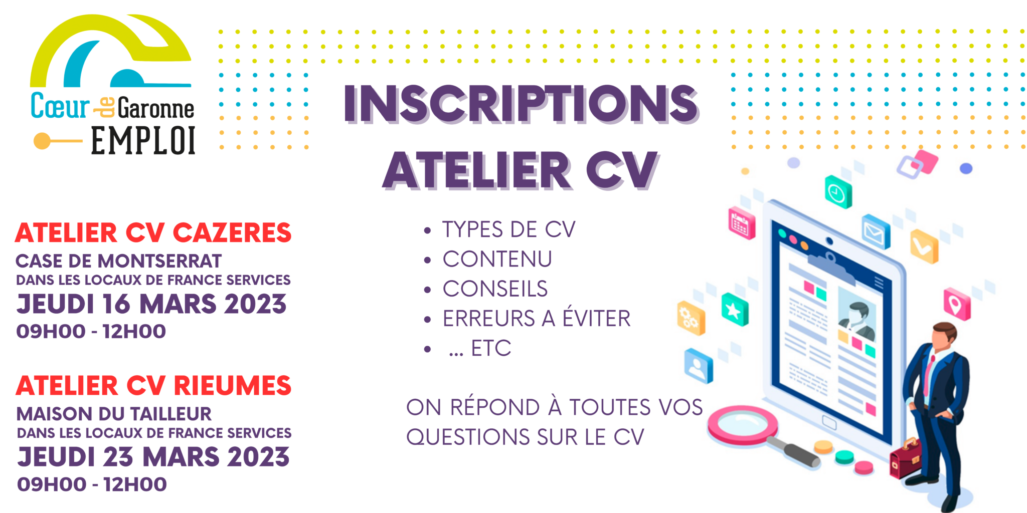 Atelier CV - Cœur de Garonne